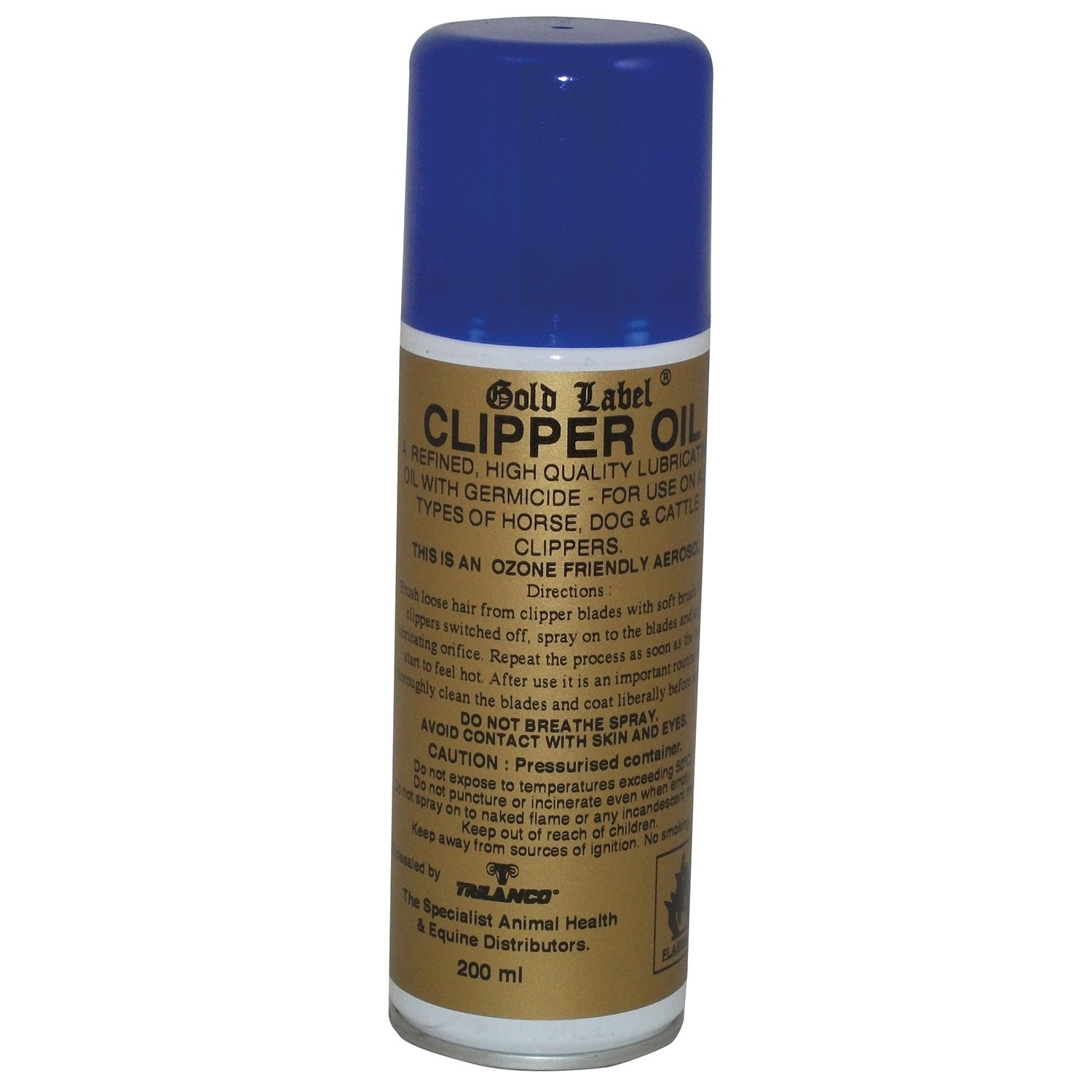 Gold Label Clipper Oil Aerosol 200 Ml - Robinsons Equestrian