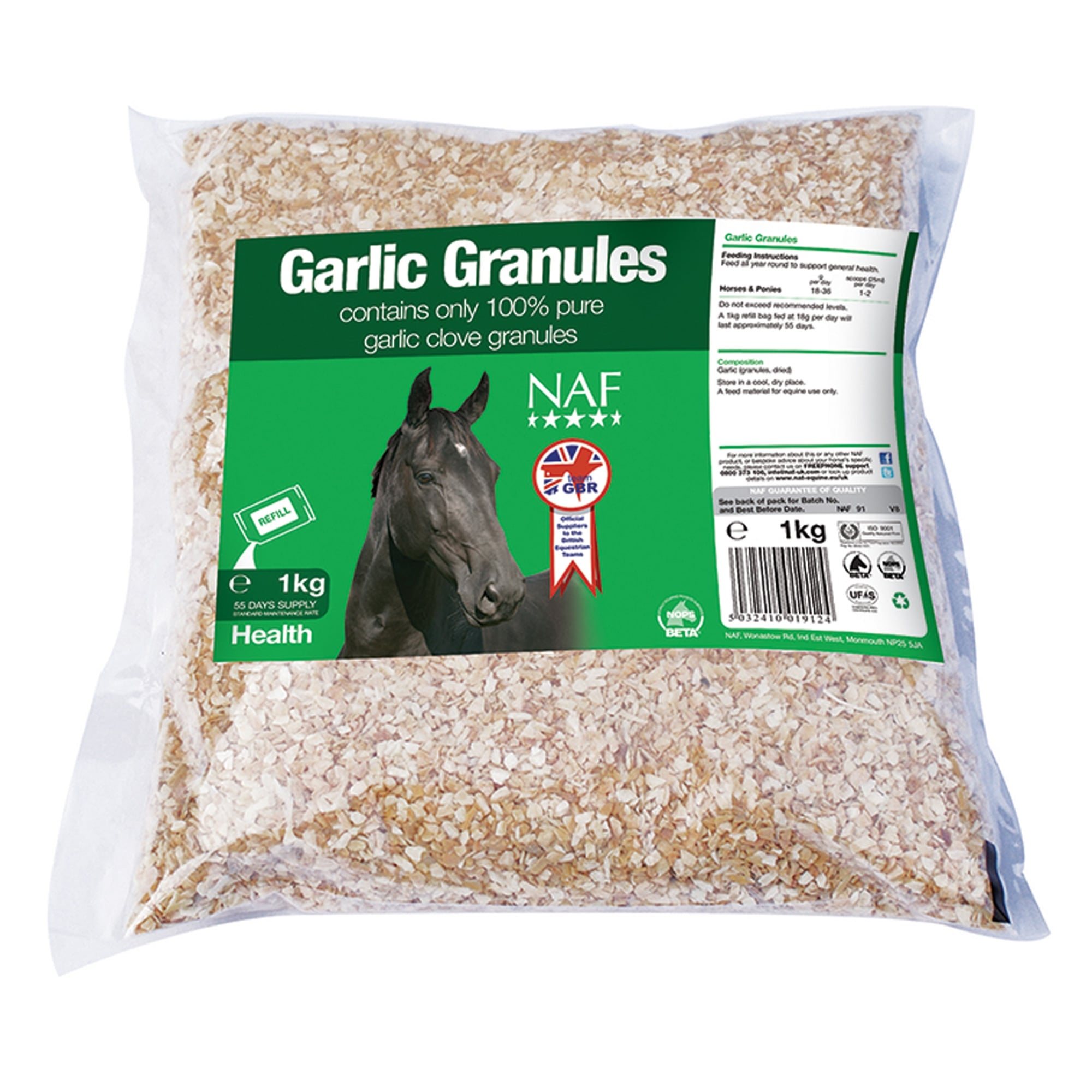 NAF Garlic Granules Refill 1kg - Robinsons Equestrian