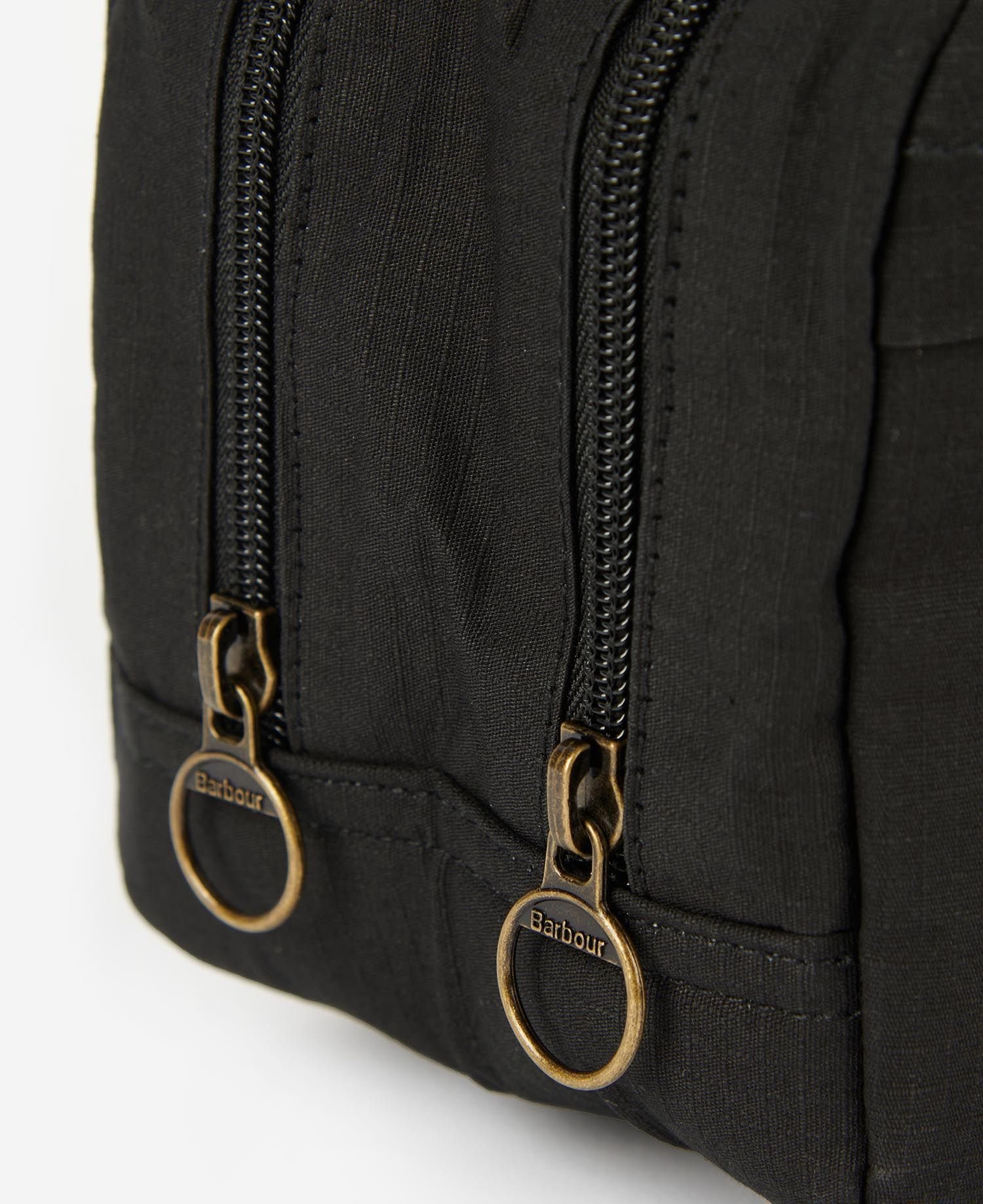 Barbour Black Double Zip Washbag - Robinsons Equestrian