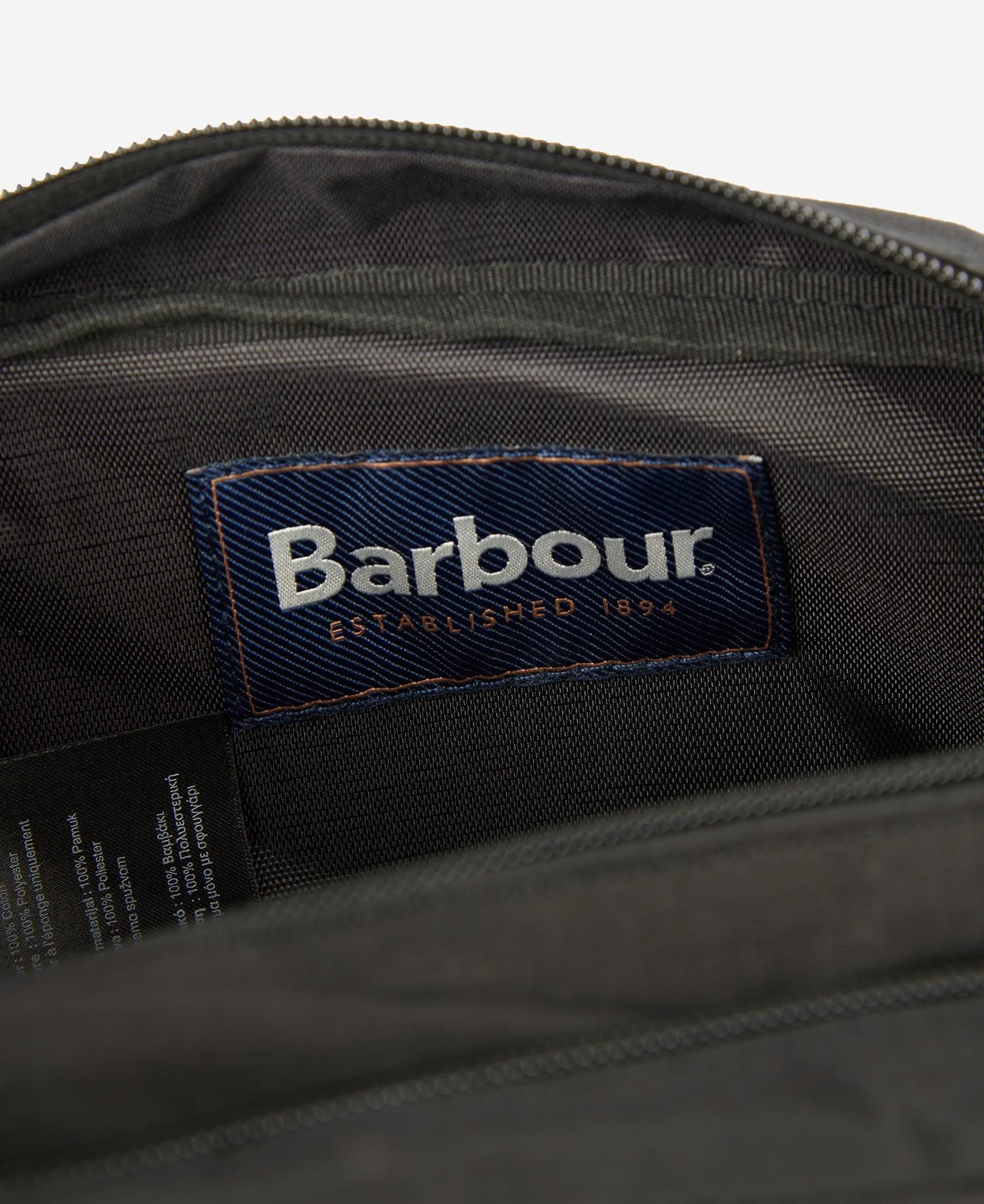Barbour Black Double Zip Washbag - Robinsons Equestrian