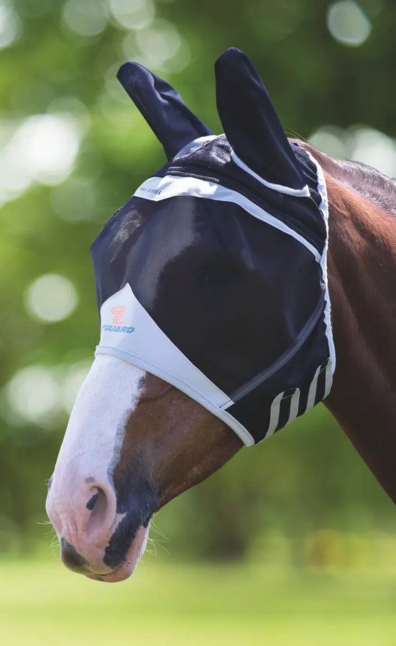 Shires Flyguard Pro Fine Mesh Fly Mask With Ears - Robinsons Equestrian
