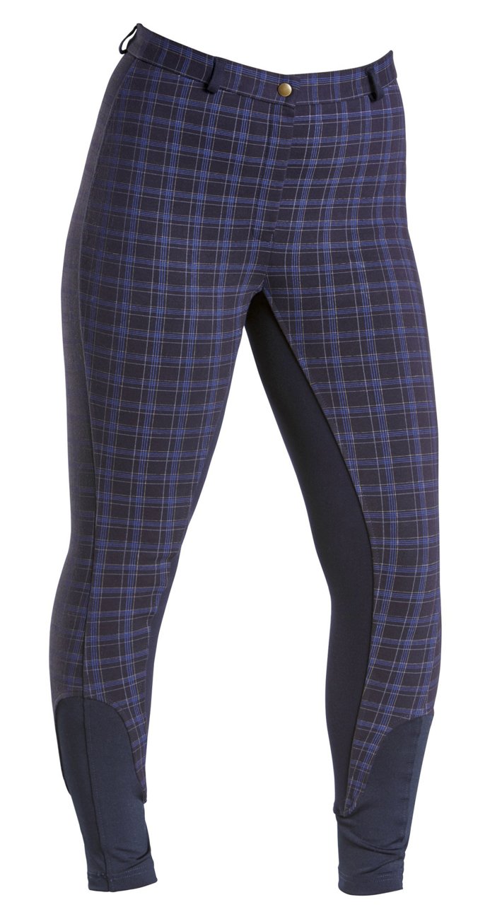 Firefoot Farsley Breeches In Navy Check Junior - Robinsons Equestrian