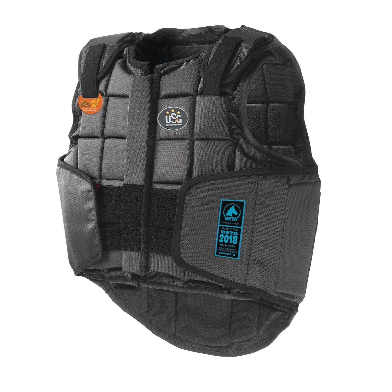 Usg Adults Body Protector Black - Robinsons Equestrian