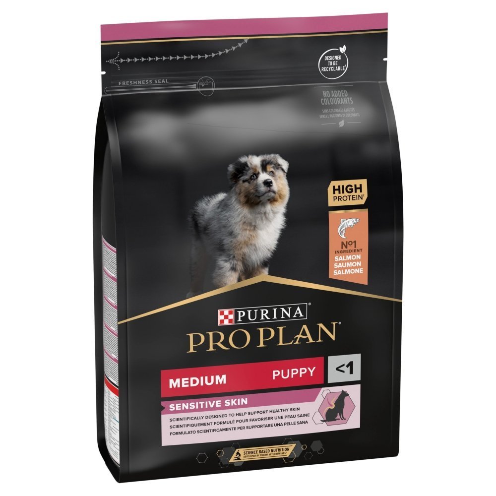 Pro Plan Puppy Sensitive Skin Medium OPTIDERMA Salmon - 3kg - Robinsons ...